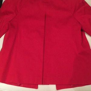 Talbots | Jackets & Coats | Talbots Bright Red Half Trench Coat | Poshmark